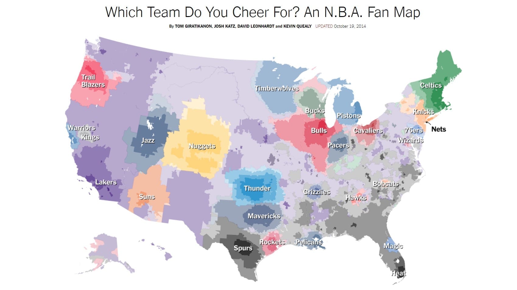 NBA News: Fan Map Shows Los Angeles Lakers Are America's Team