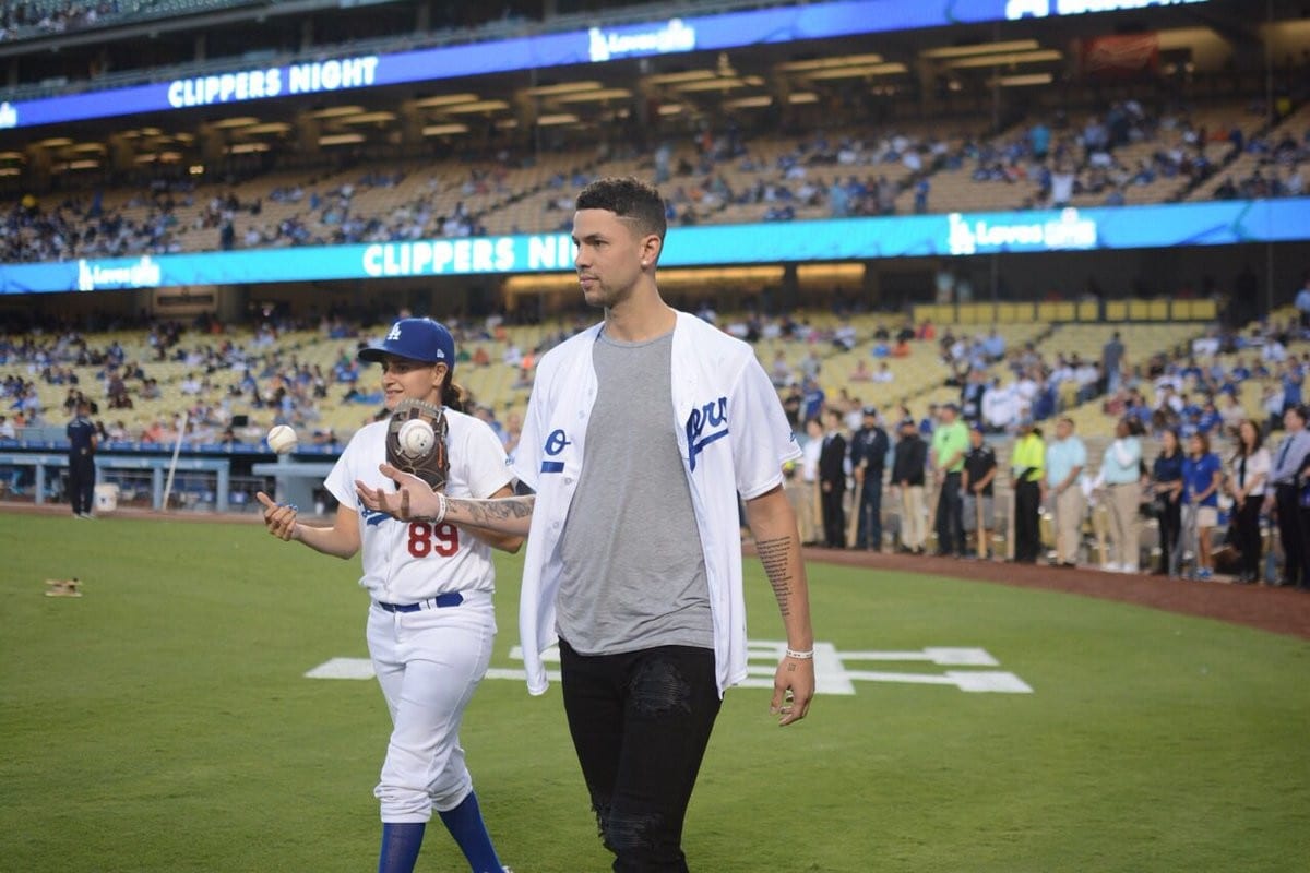 Clippers Guard Austin Rivers Throws Dodgers' First Pitch; Gets Booed By ...
