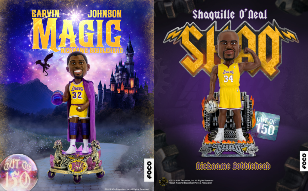 FOCO Selling Lakers Bobbleheads For Magic Johnson & Shaquille O'Neal ...
